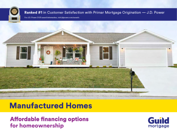 Manufactured home loan programs - Guild Mortgage